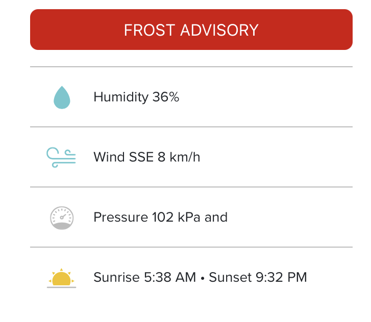 Frost advisory in effect for Cochrane - CochraneNow: Cochrane, Alberta ...