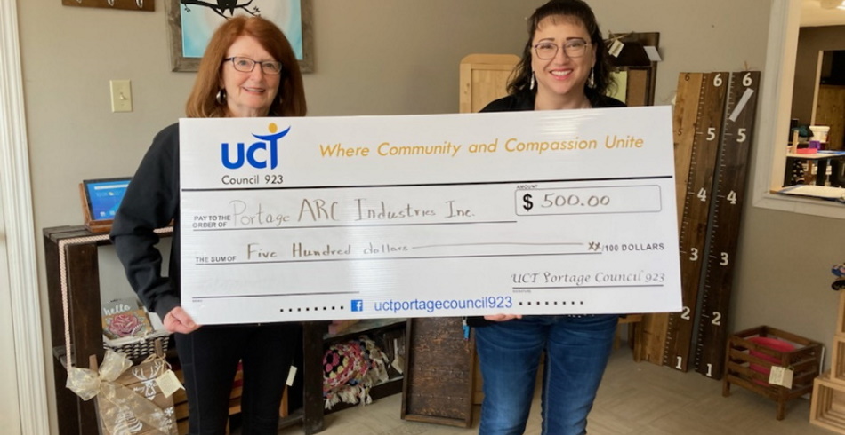UCT donates $1k to ARC Industries - PortageOnline.com - Local news ...