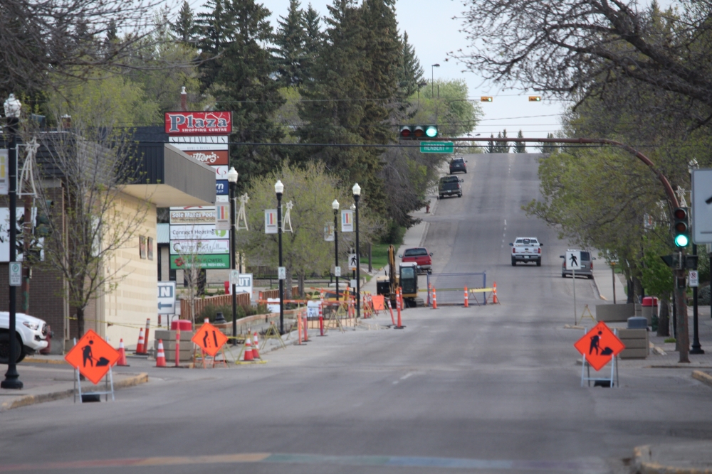 As the work finishes, the work begins in downtown Swift Current ...