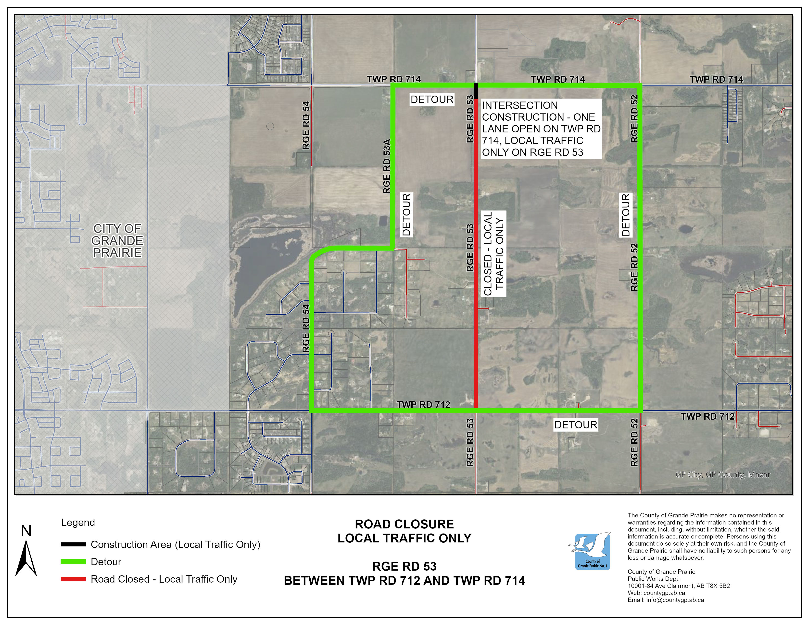 Road closures along Range Road 53 at Township Road 714 begin Tuesday ...
