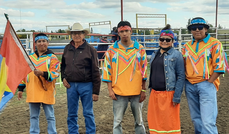 Mini Thni Blue Feather relay team competing at the Stampede ...