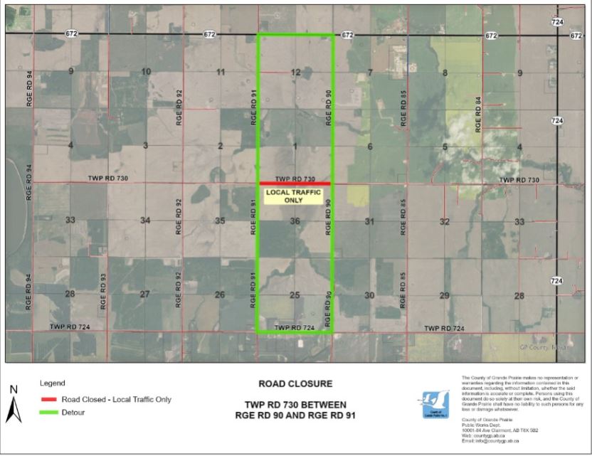 Road closure in the County of GP - ReachFM: Peace Country's hub for ...