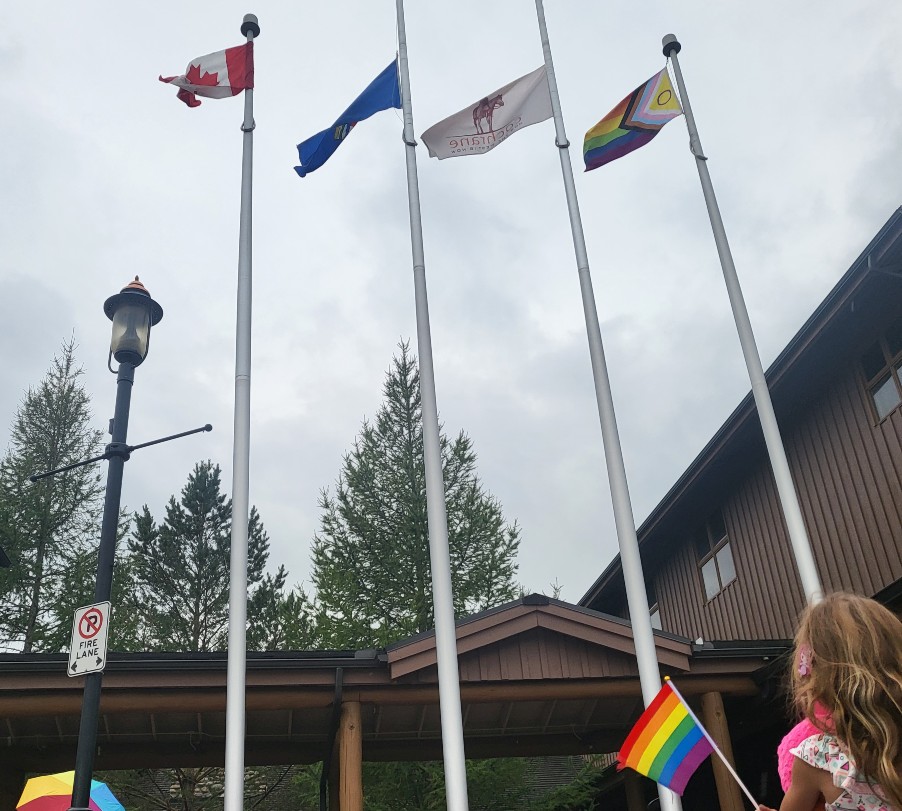 WATCH: flag-raising ceremony launches Cochrane Pride Week - CochraneNow ...