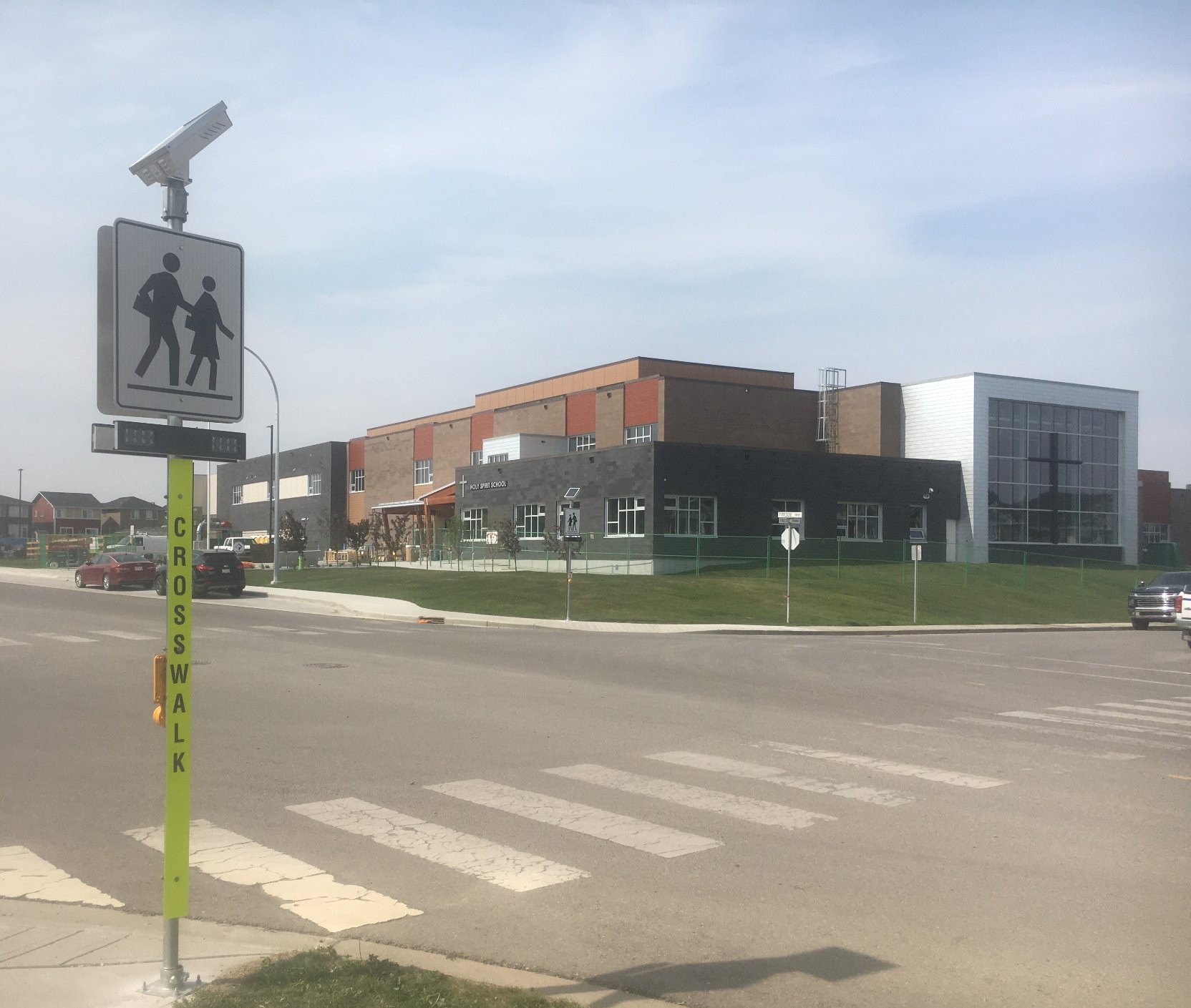New solar-powered crosswalk light now operating - CochraneNow: Cochrane ...