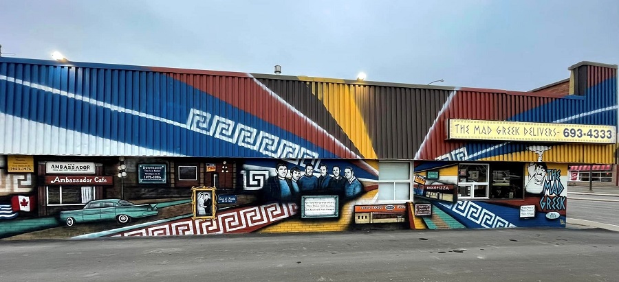 The Mad Greek's heritage-filled mural now complete - DiscoverMooseJaw ...