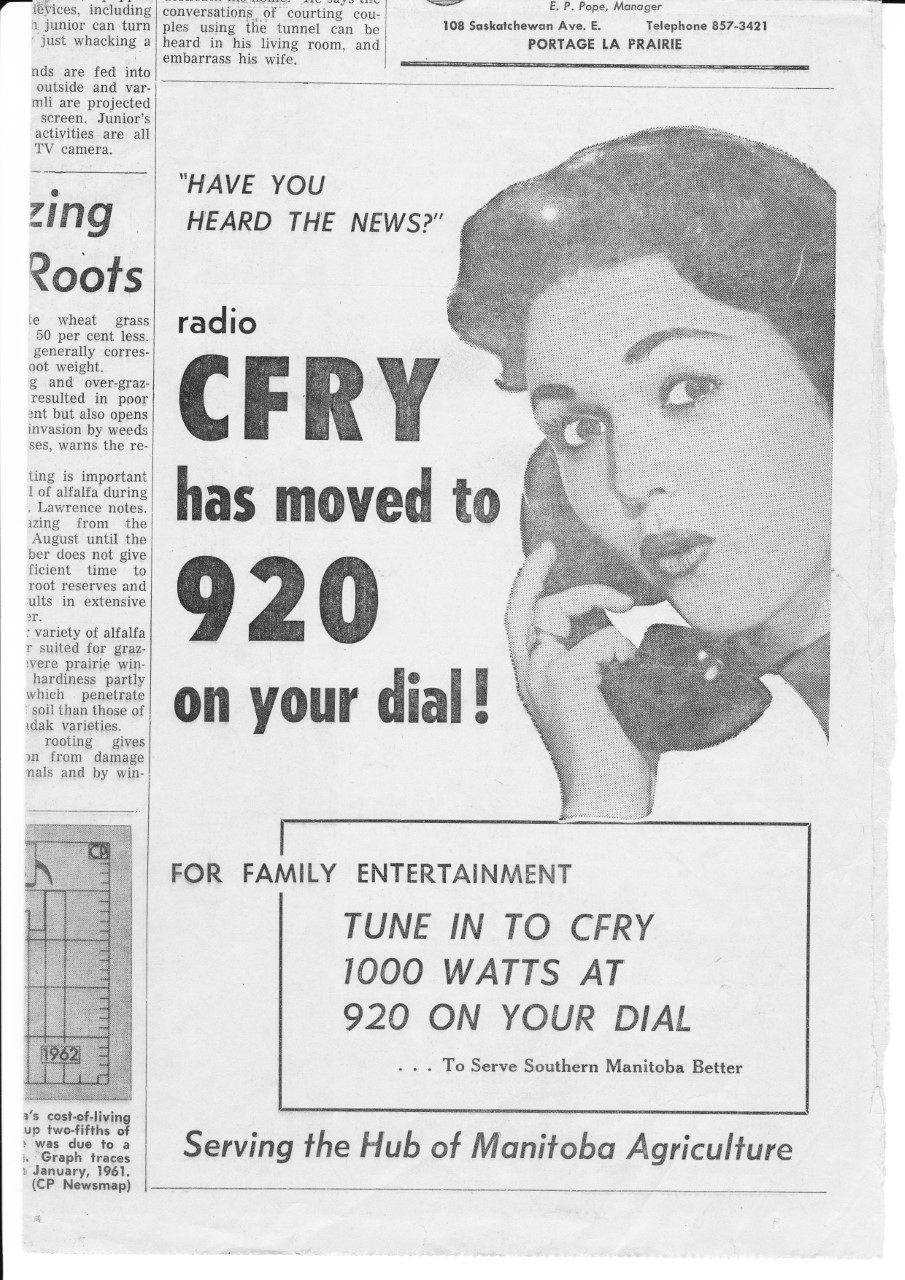 CFRY celebrates 66 years! - PortageOnline.com - Local news, Weather ...