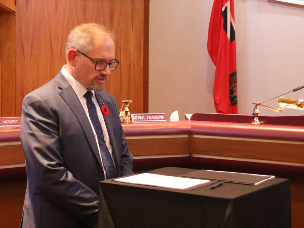 Steinbach City Council sworn in, Michael Zwaagstra reappointed Deputy ...