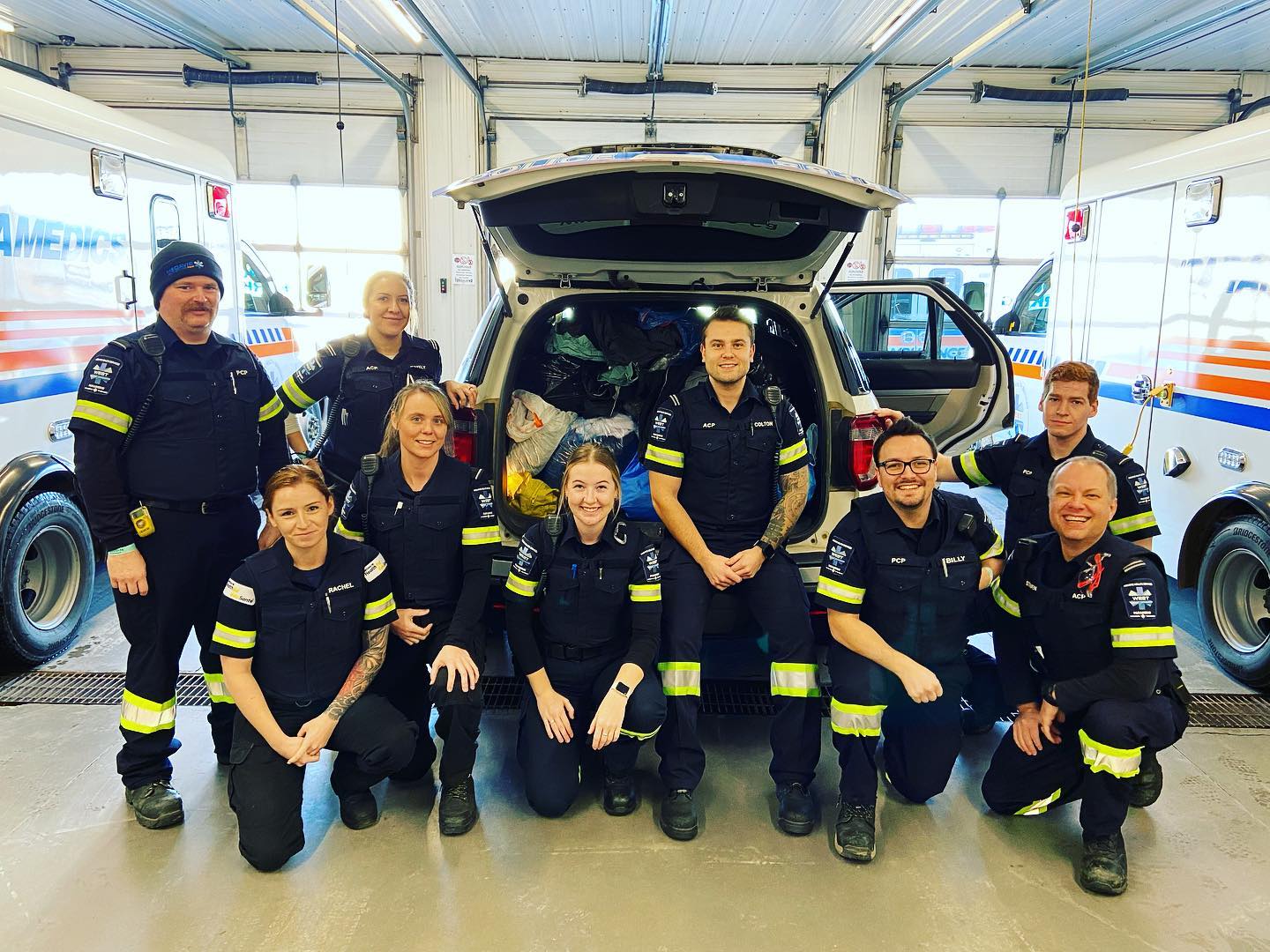 Local emergency personnel fill squad cars for Salvation Army ...