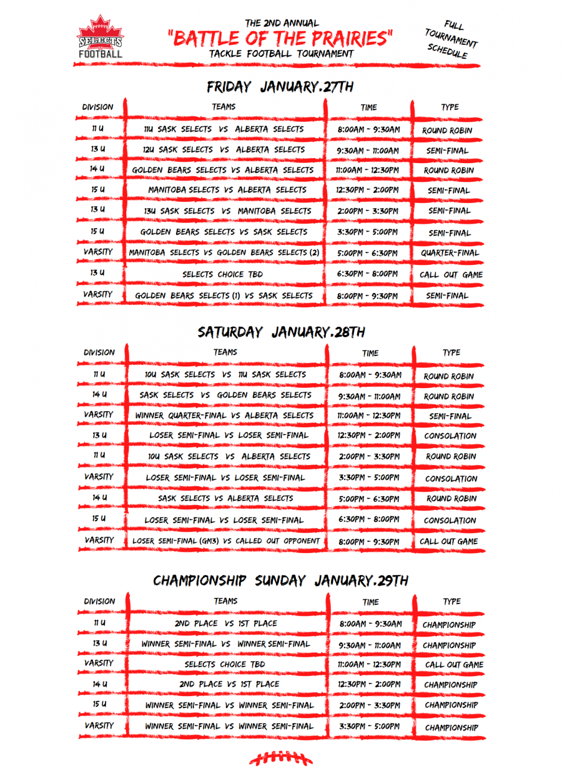 Selects 'Battle of the Prairies' tournament underway - DiscoverMooseJaw ...
