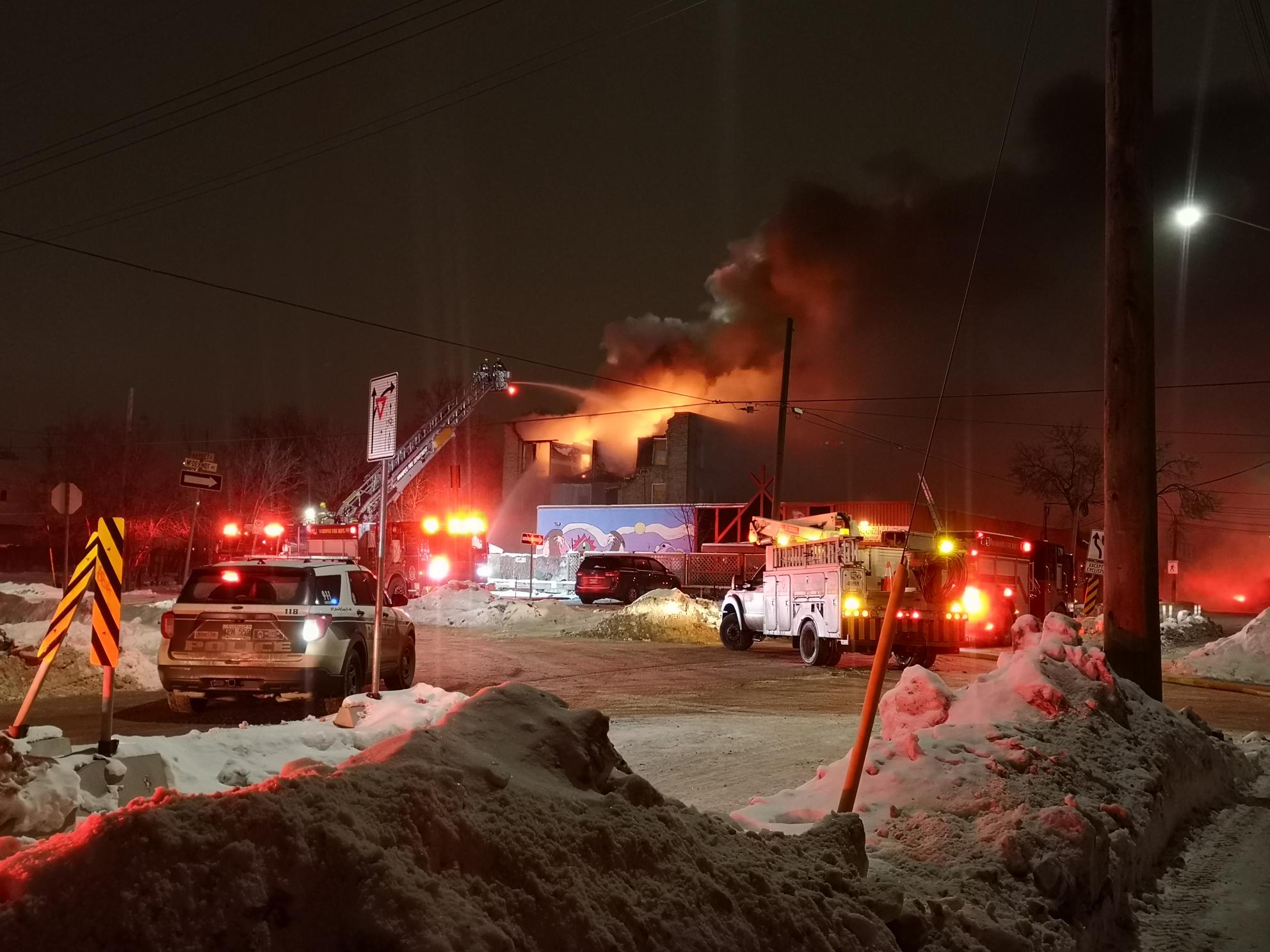 Firefighters battling large structure fire Tuesday morning - CHVNRadio ...