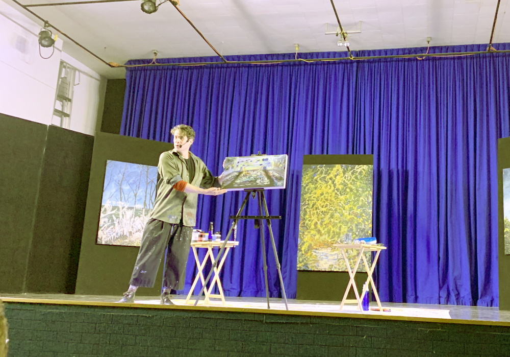 Legally blind performer and artist is pleased to be back on stage ...