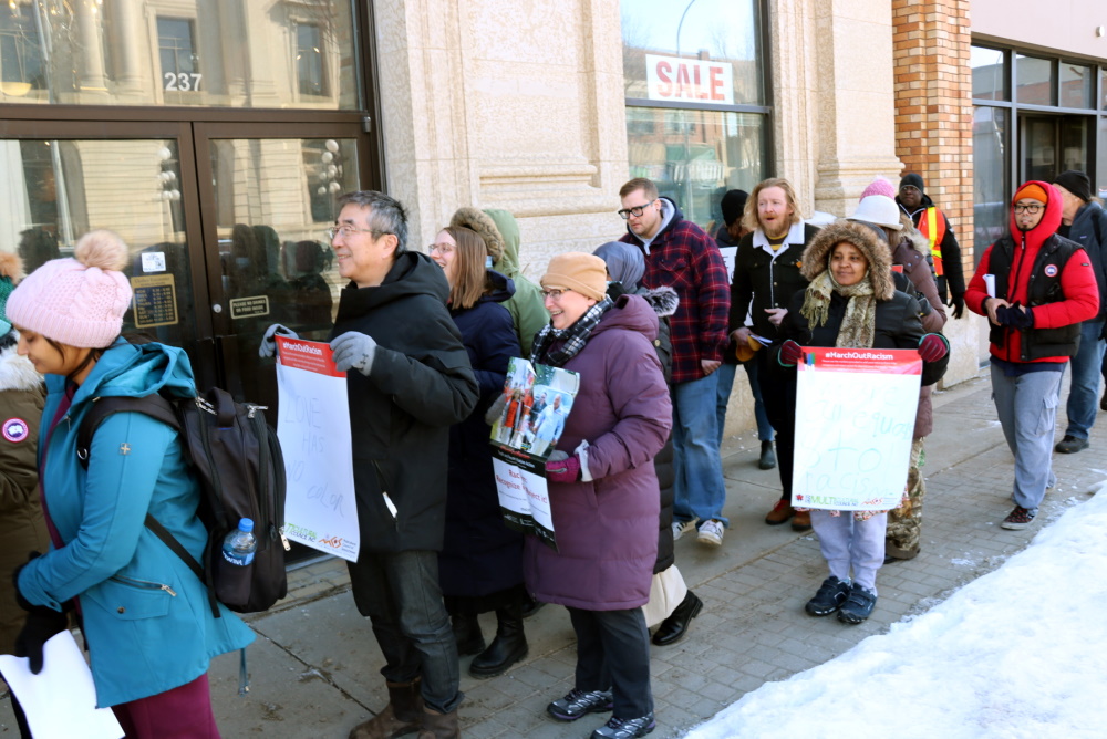 Dozens attend March Out Racism Rally in downtown Moose Jaw ...