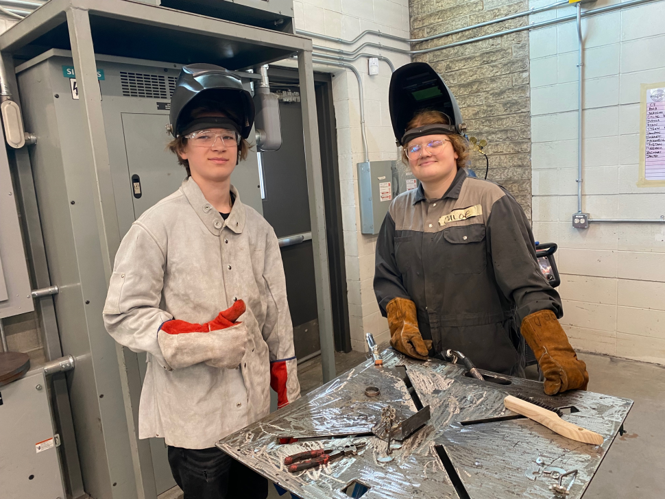 Grade 8 students explore the SRSS during New Student Day orientation ...