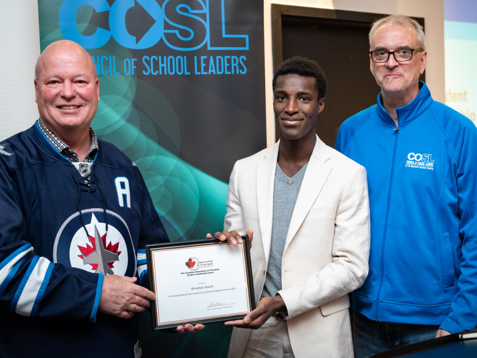 Woodson Dueck of St. Pierre awarded province-wide Student Leadership ...