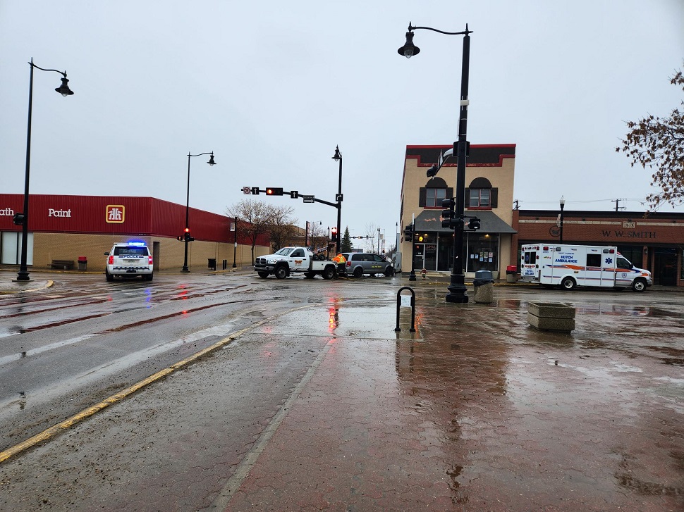 Rainy day delays after collision in downtown Swift Current ...