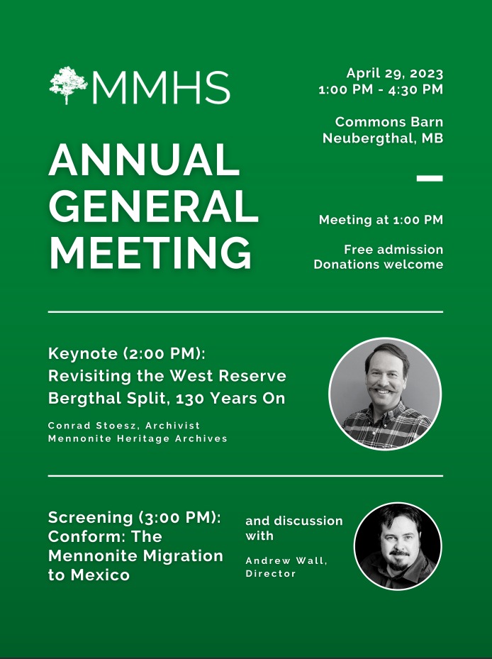 Conrad Stoesz looking ahead to Manitoba Mennonite Historical Society ...