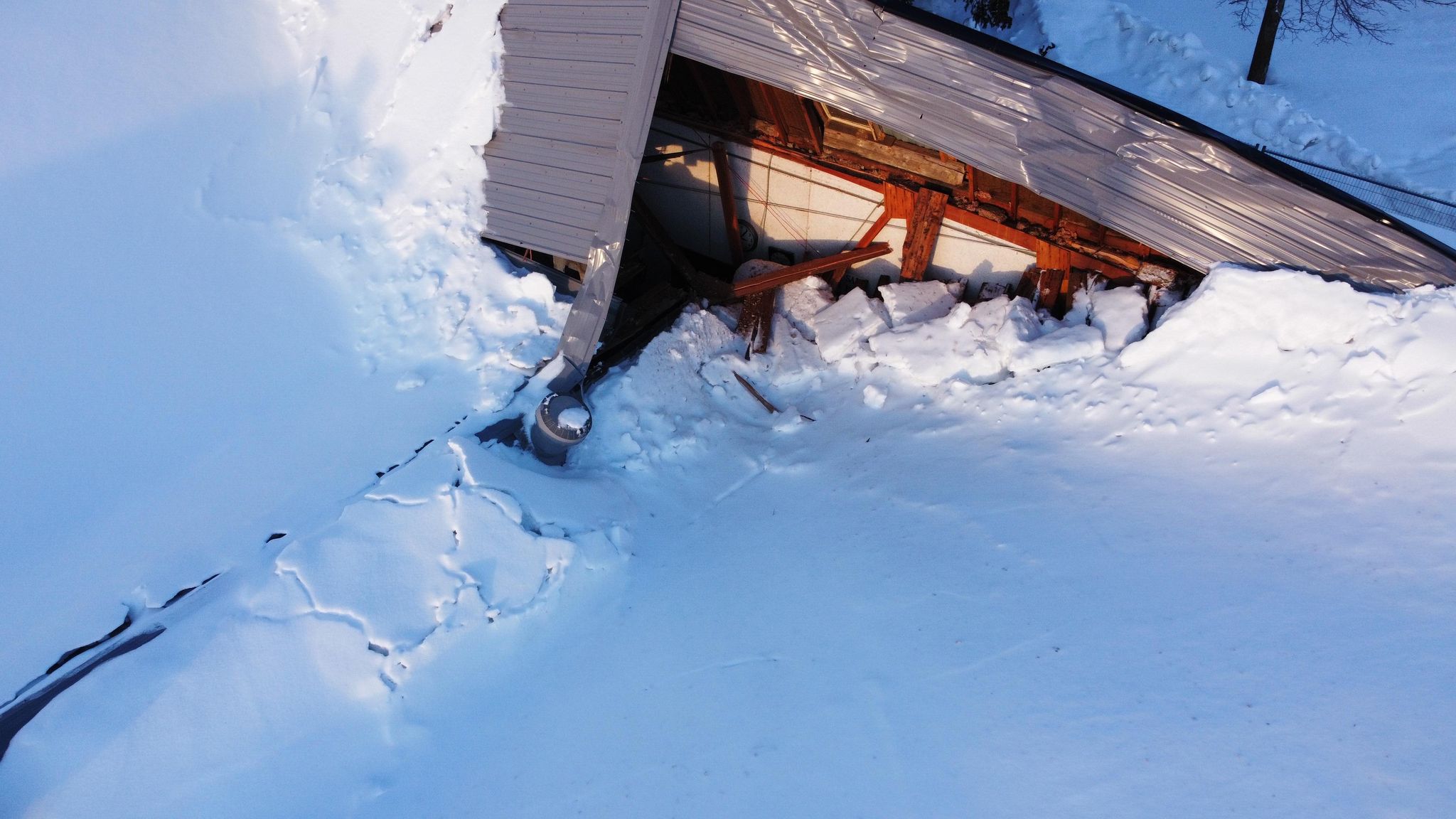 Roof caves in on historic hall and demolition will take place ...