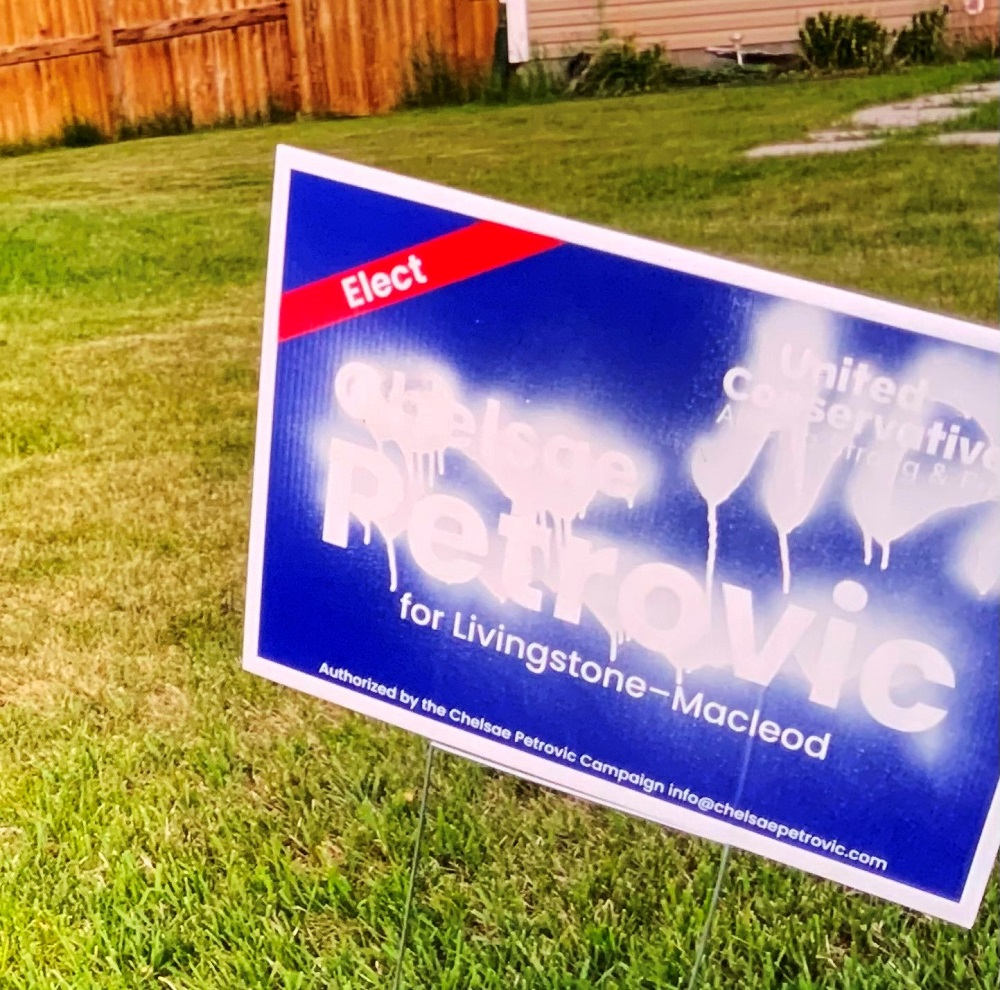 Spitzee Elementary school and UCP candidate signs defaced night before ...