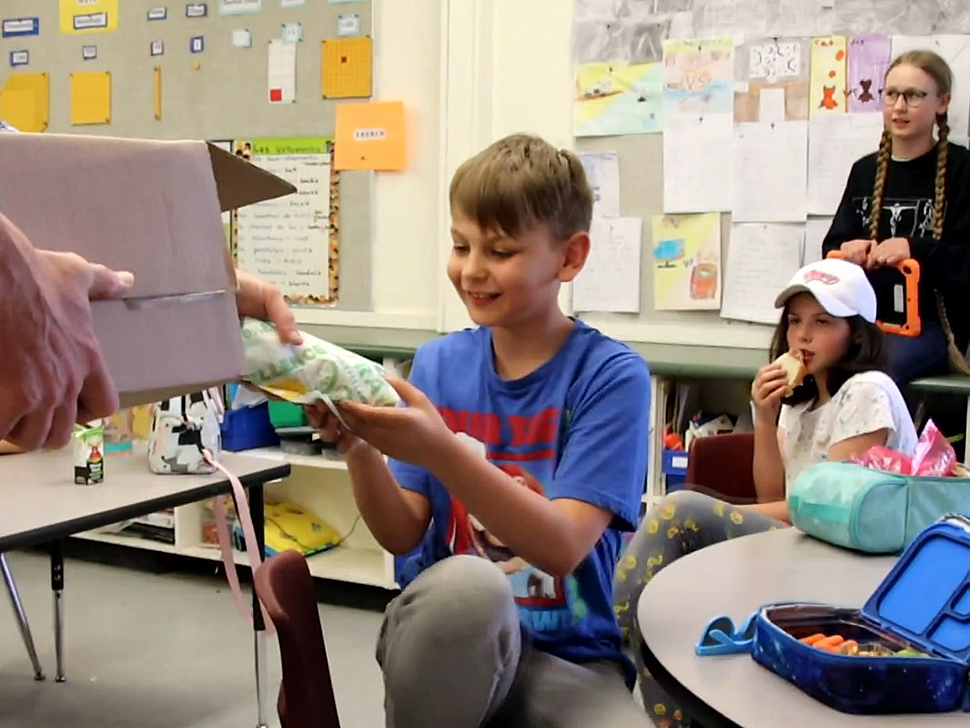 Singing the HERO SONG with all the CLASSROOM OF THE MONTH winners ...