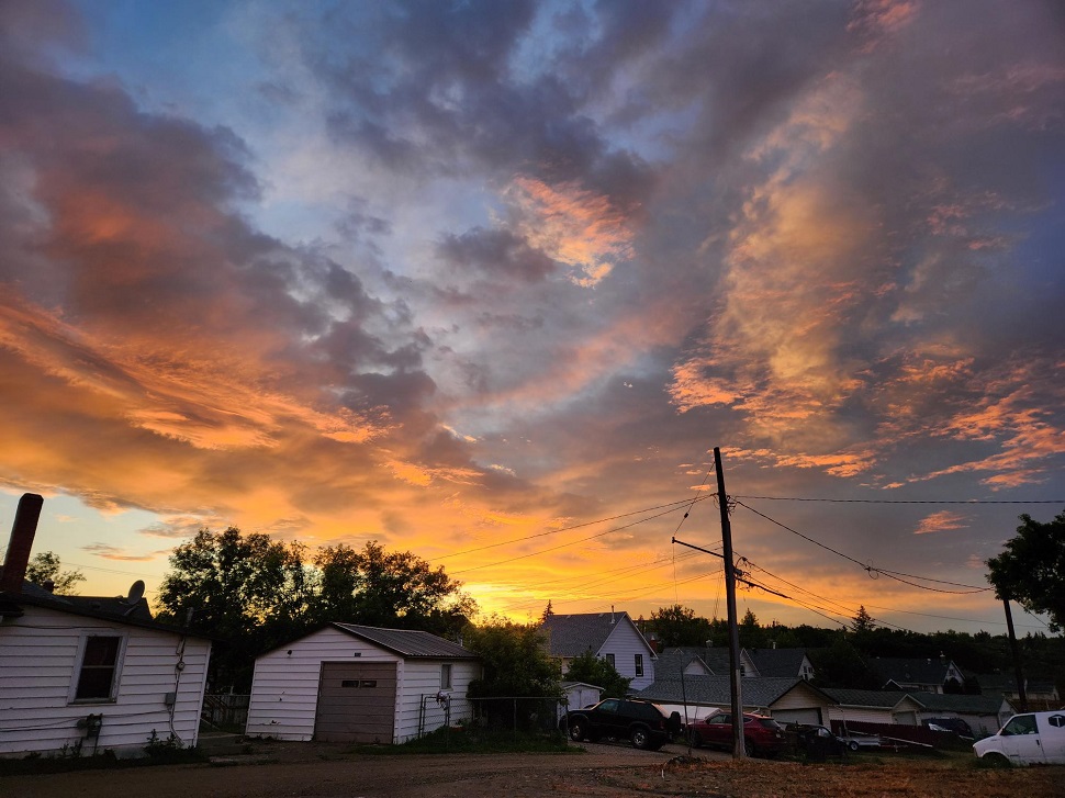 Power poles under inspection in southwest Saskatchewan ...