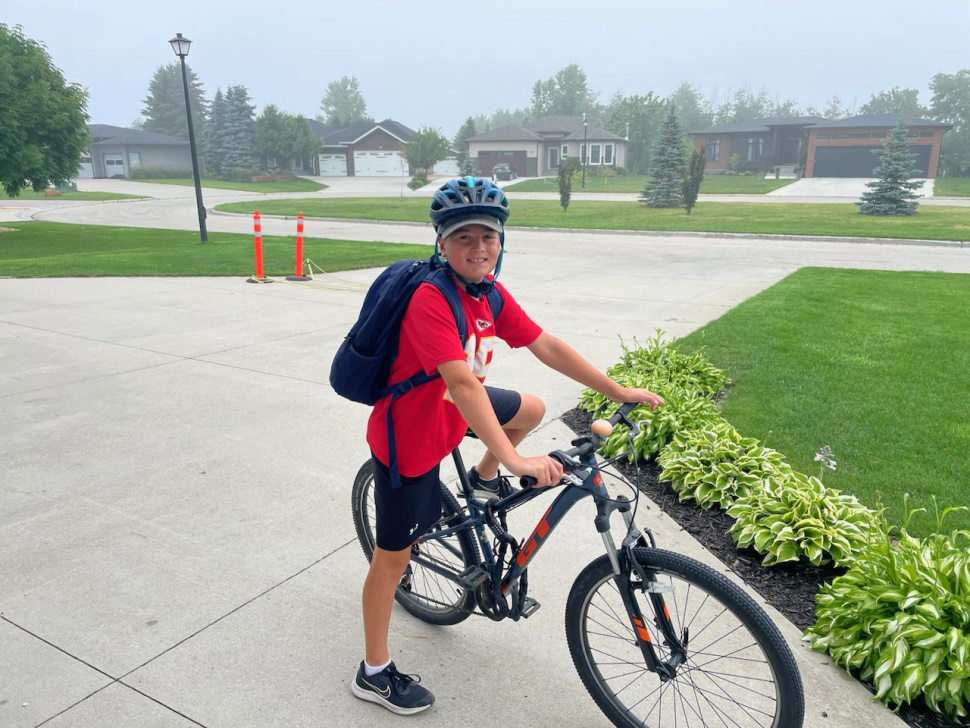 This grade 7 student has biked to school every day without fail for the ...