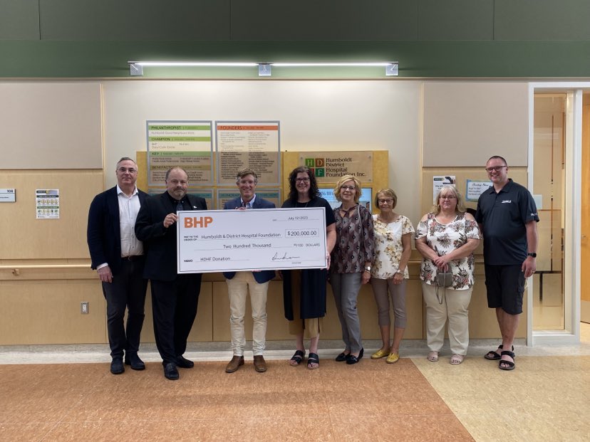 BHP donates $200,000 to Humboldt District Hospital Foundation ...