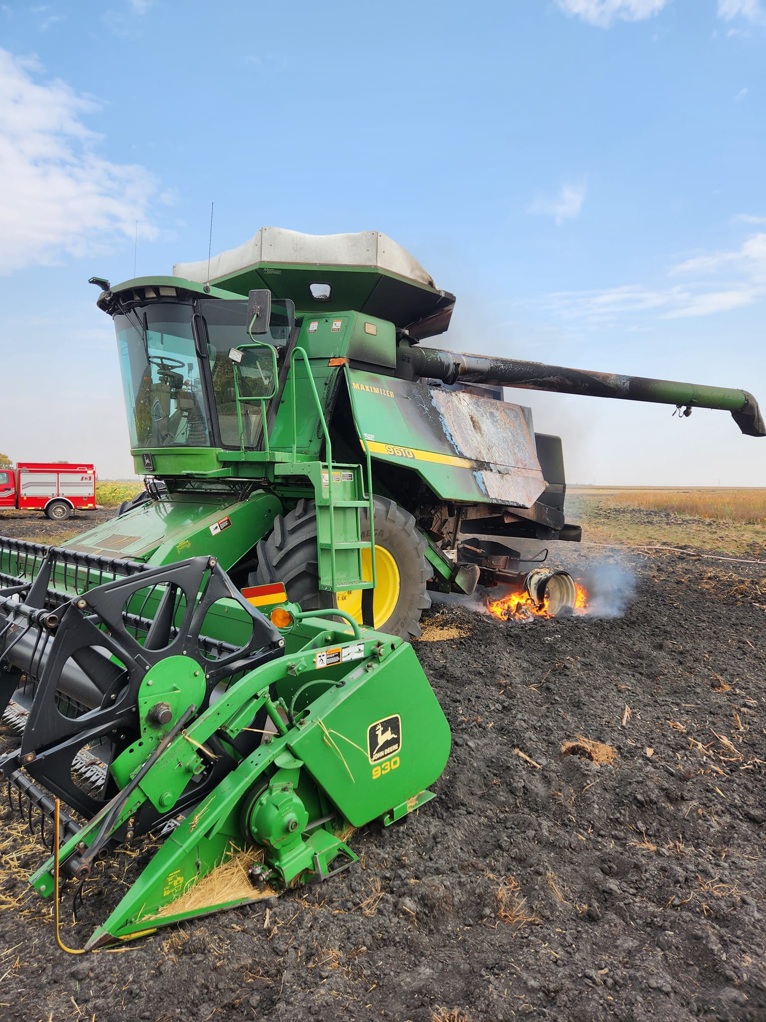 Farm equipment catches fire near MacGregor, firefighters put out the ...