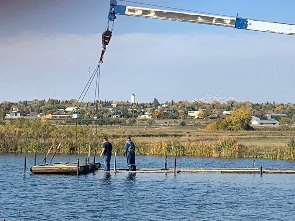PHOTOS: New dock installed at Kerrobert Reservoir - WestCentralOnline ...