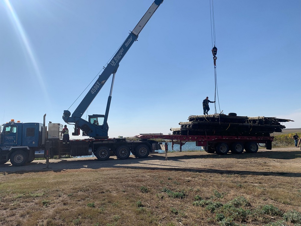 PHOTOS: New dock installed at Kerrobert Reservoir - WestCentralOnline ...