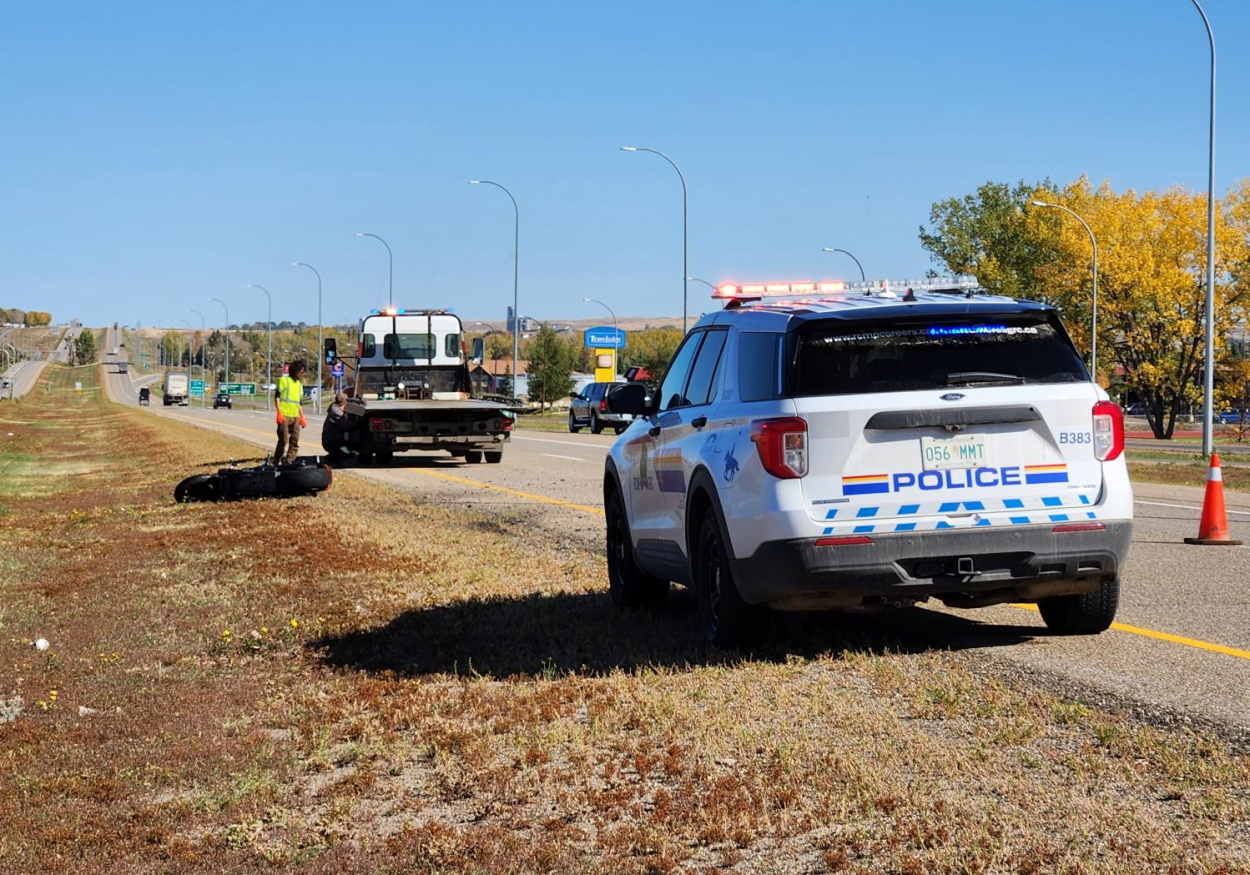 Collision involving motorcycle on Trans-Canada Highway in Swift Current ...