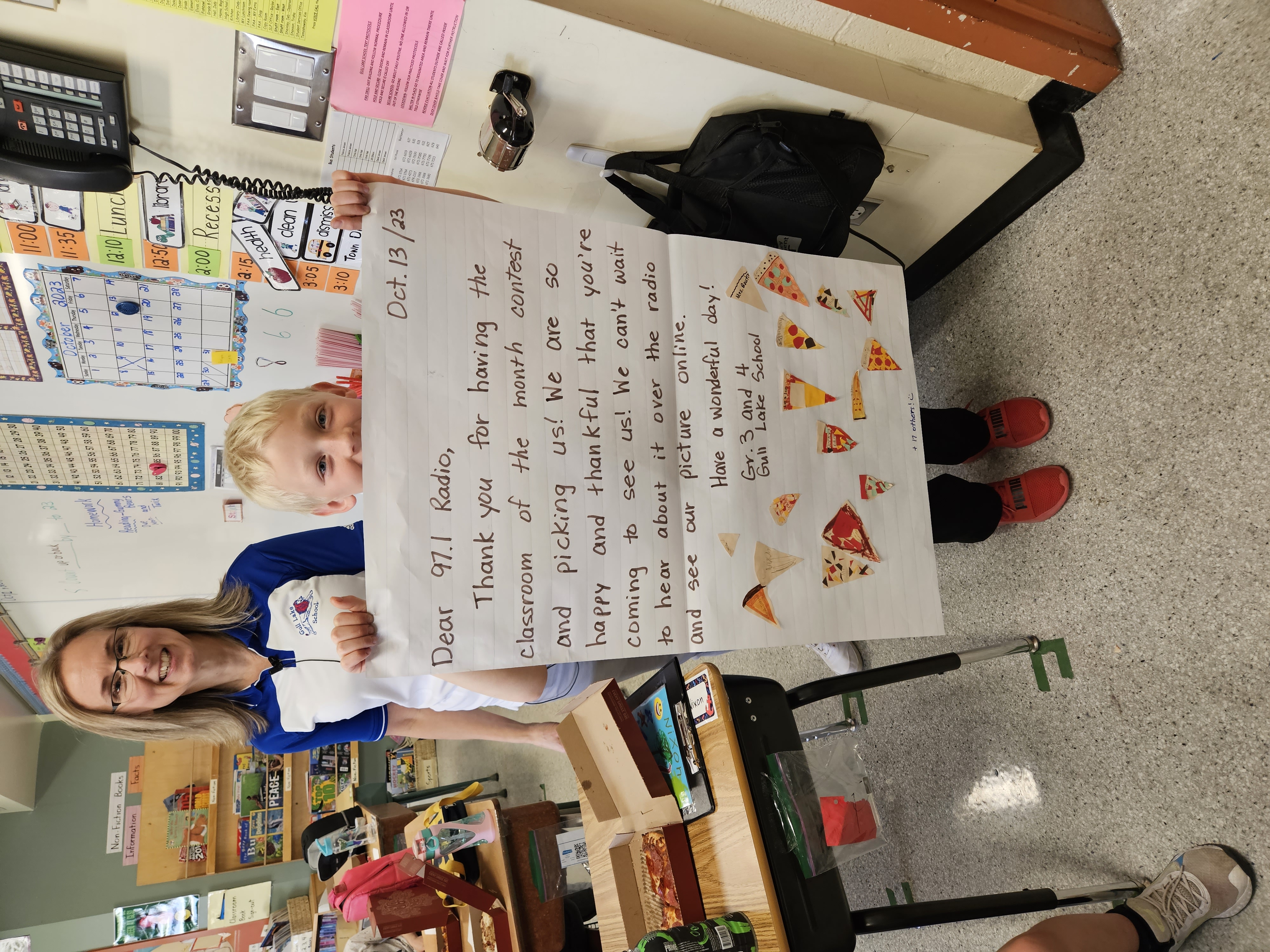 Kicking off our Classroom of the Month lunch parties in Gull Lake ...