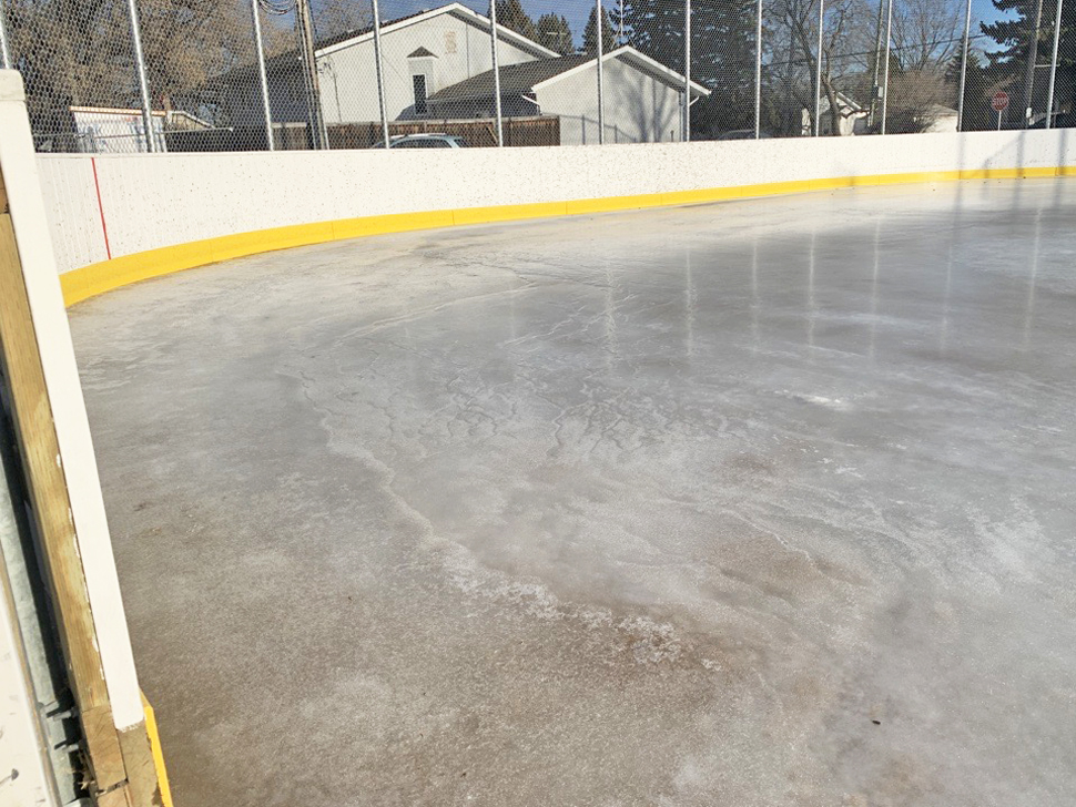 Un-wintry weather prevents public from using the Steinbach outdoor rink ...