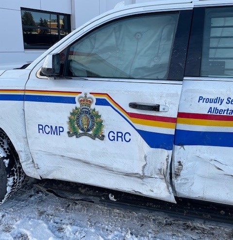 Watch: RCMP vehicle struck in treacherous winter conditions ...