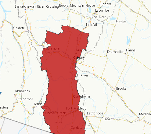 Snowfall warning issued for Olds-Sundre and areas in Southern Alberta ...