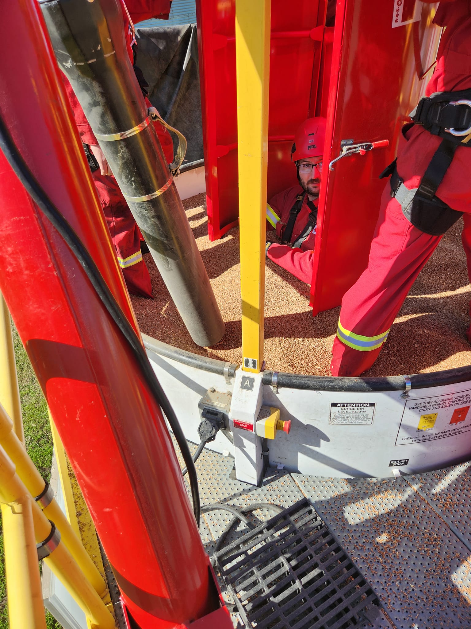 Firefighters train for rescue from horrific grain bin entrapment ...