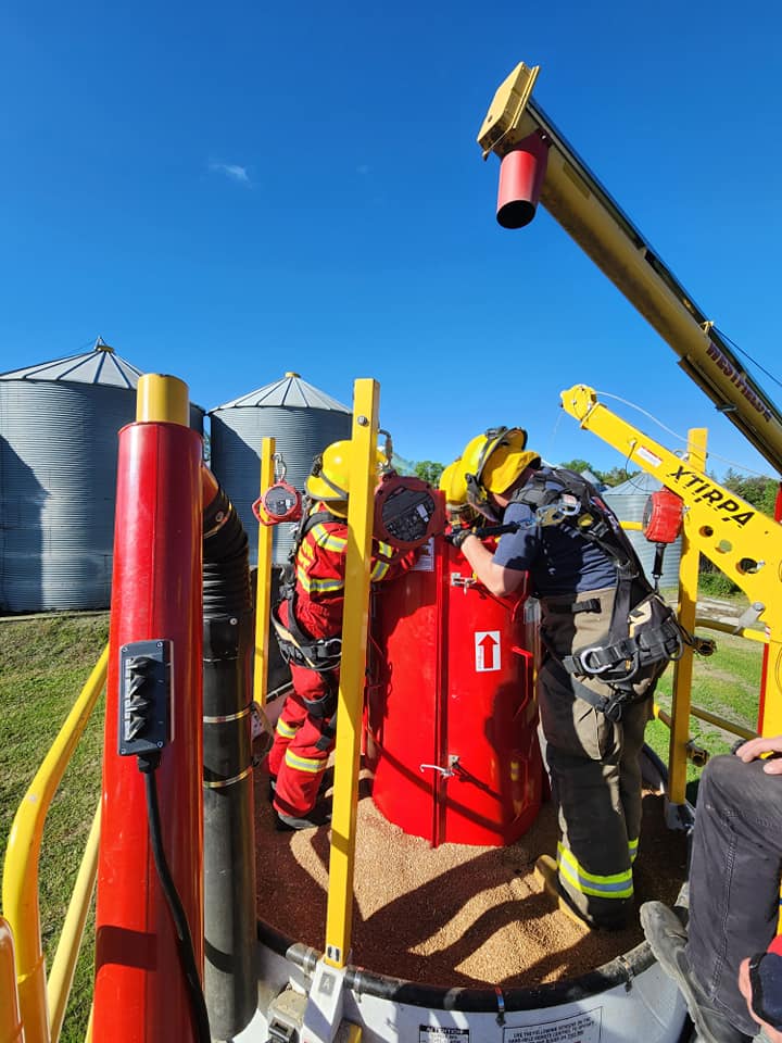 Firefighters train for rescue from horrific grain bin entrapment ...