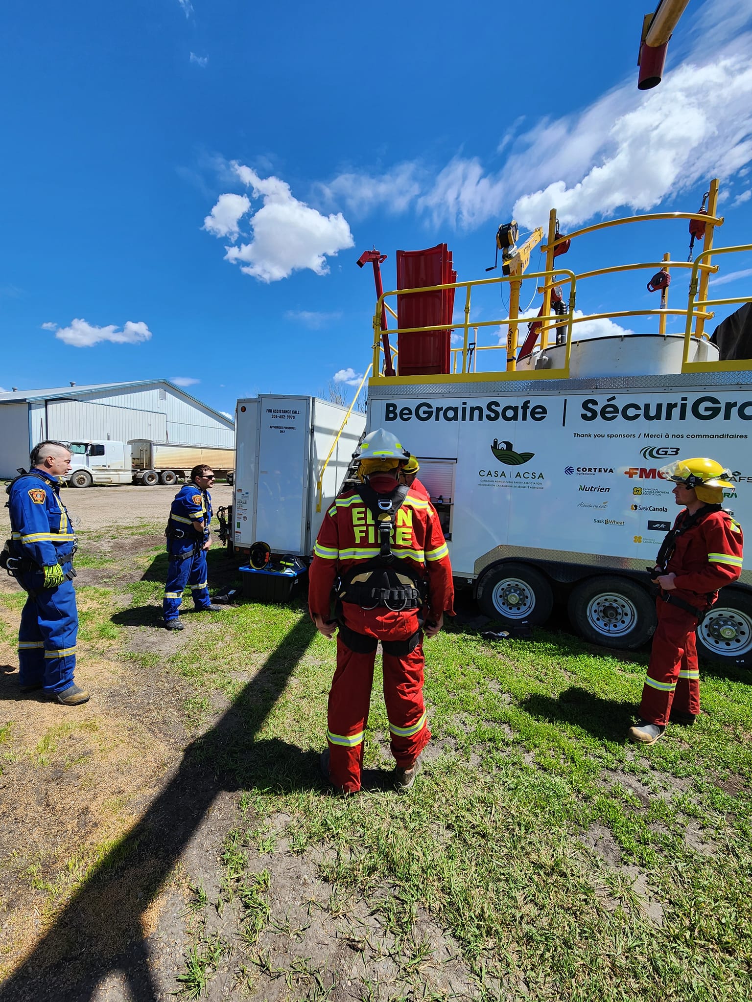 Firefighters train for rescue from horrific grain bin entrapment ...