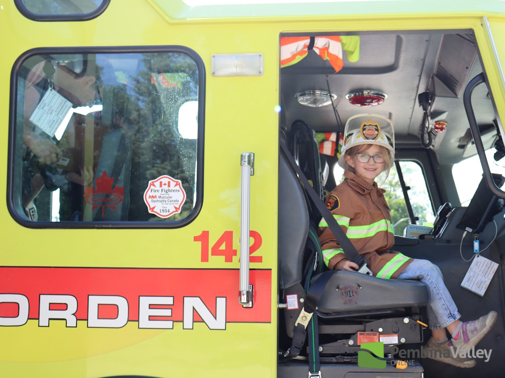 Morden Fire Chief for a Day, 6 year old Oakley Carson ...