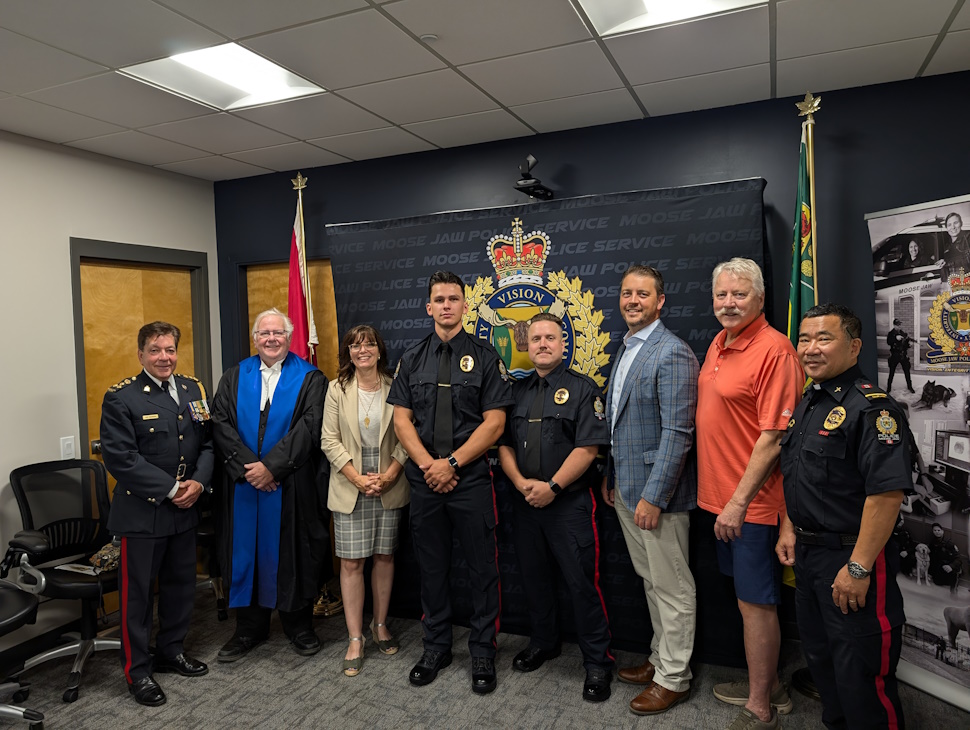 Police service swears in Daniel Heimbecker, Jackson Anderson as two ...