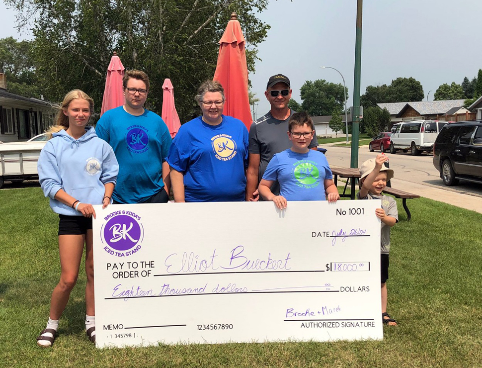 Record breaking donation from Brooke and Koda’s Iced Tea Stand ...