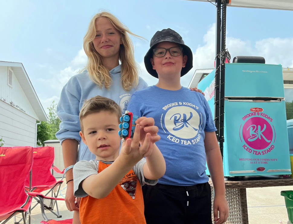 Record breaking donation from Brooke and Koda’s Iced Tea Stand ...
