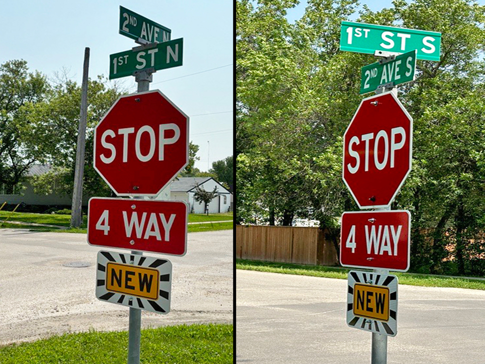Niverville's two new 4-way stop intersections means safety for ...