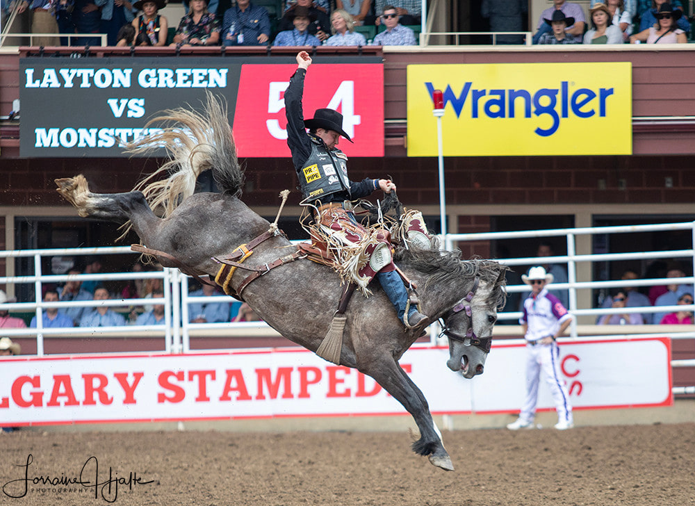 Zeke Thurston sitting tall in the Saddle Bronc saddle at Calgary ...