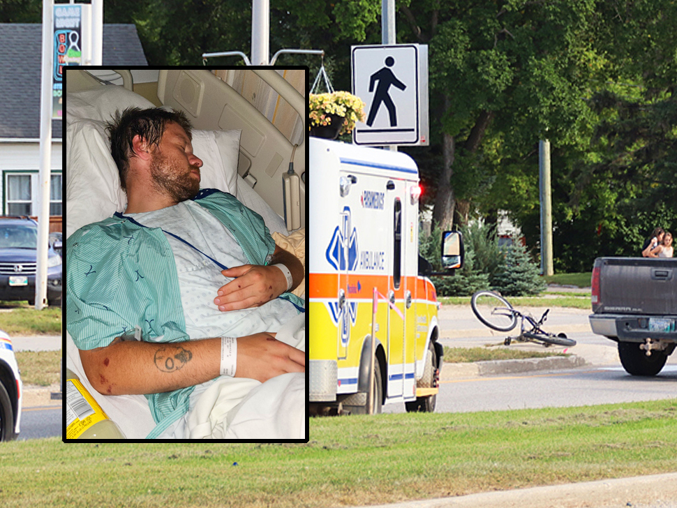 Father thankful to be alive following crosswalk collision in Steinbach ...