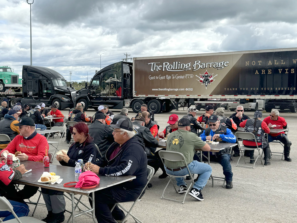 Big Freight hosts over 100 riders as the Rolling Barrage comes through ...