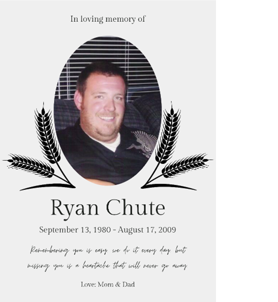 In Memoriam of Ryan Chute - DiscoverMooseJaw.com - Local news, Weather ...