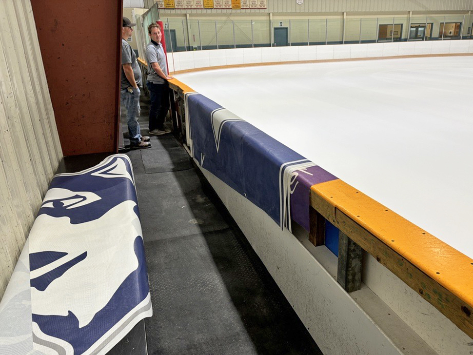 Steinbach's arena staff busy building ice at the TG Smith ...