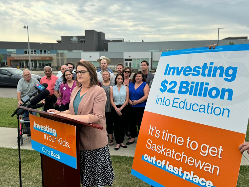NDP's Leader Carla Beck aims to tackle education funding shortfall ...