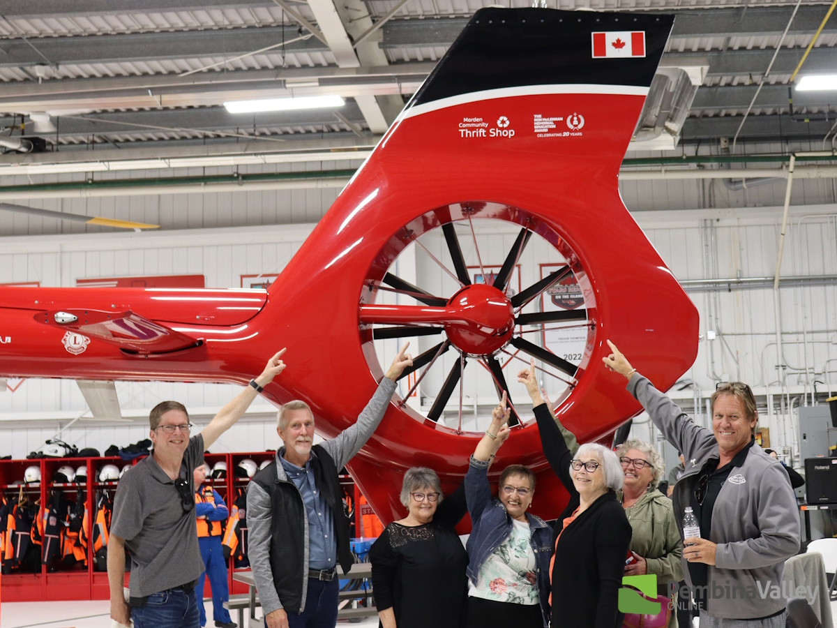 Morden Thrift Store logo unveiled on STARS helicopter - PembinaValleyOnline.com - Local news ...