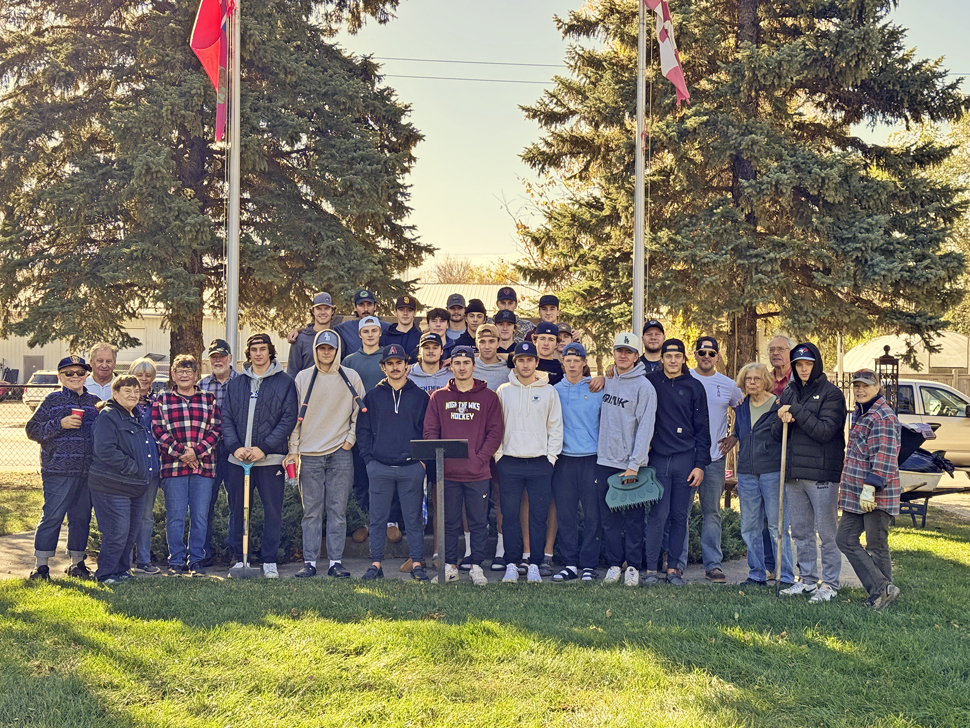 Niverville Nighthawks lend a hand at Heritage Cemetery fall clean-up ...